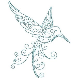 Magnificent Hummingbird - Machine Embroidery Design, Hummingbird Table ...