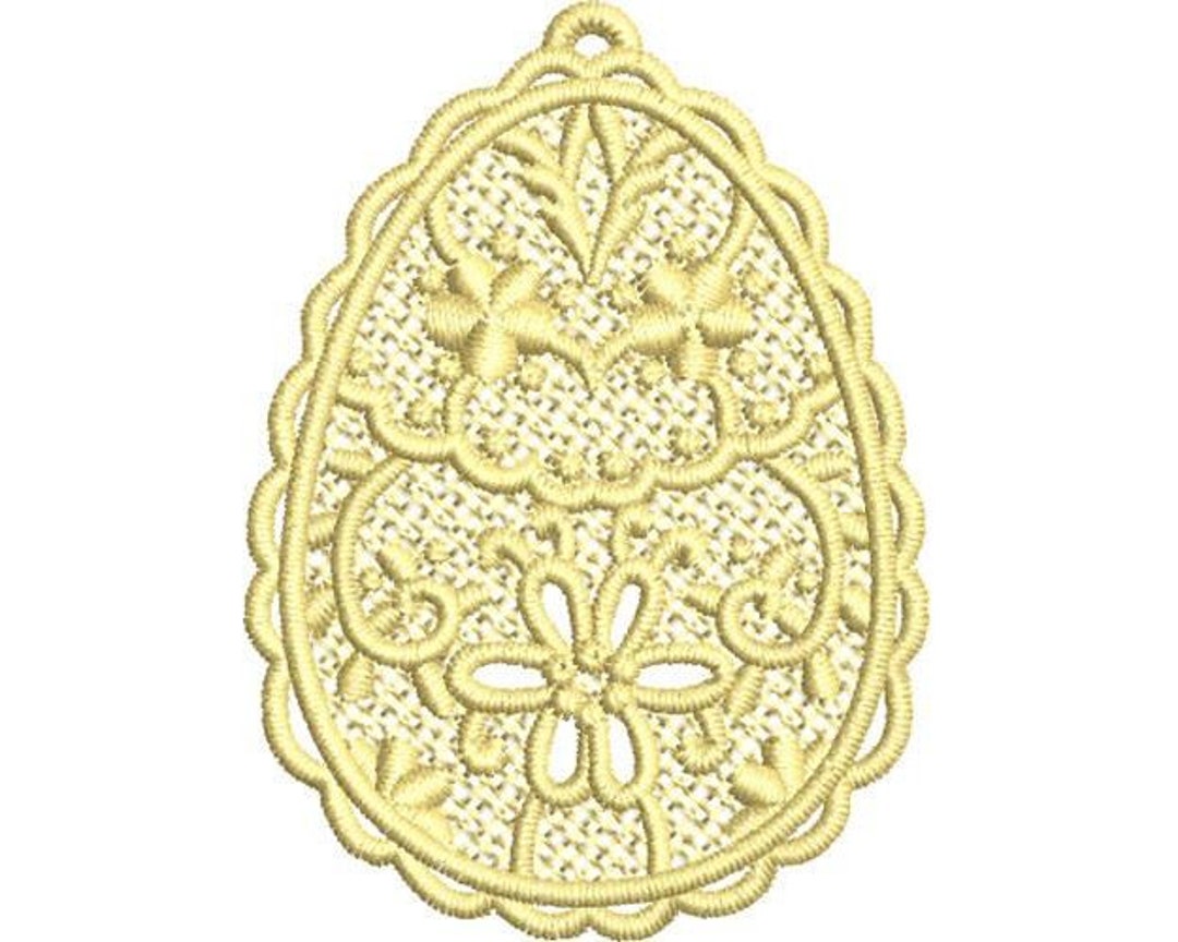 FSL Floral Easter Egg - Machine Embroidery Design, Freestanding Lace ...