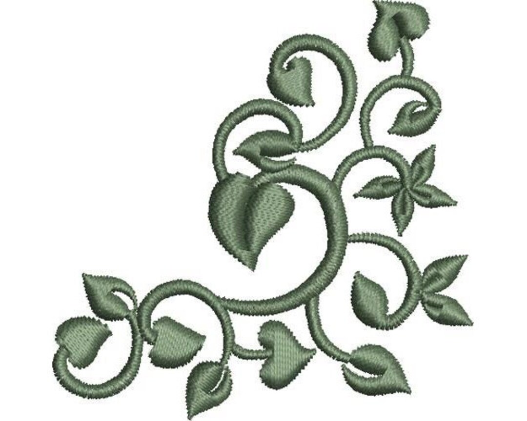 Leaf Embellishment - Machine Embroidery Design, Plant Leaves Embroidery ...