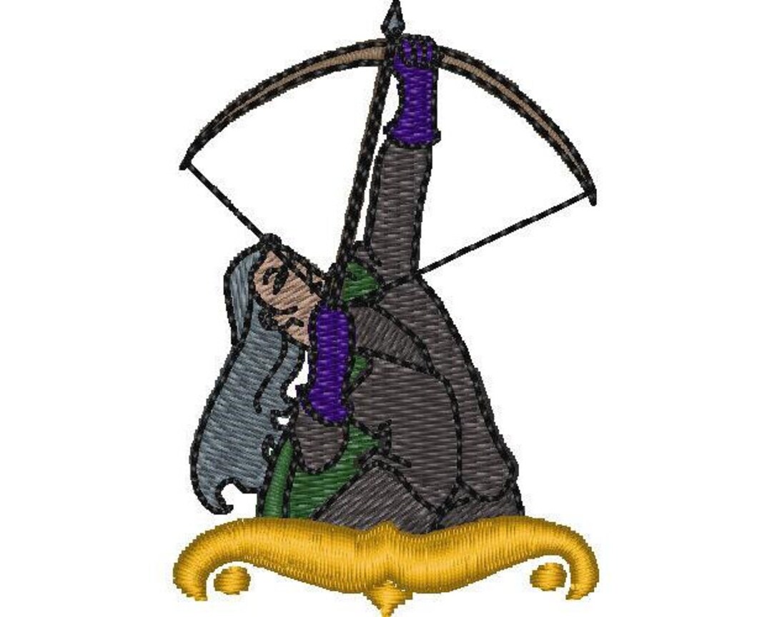 Archer With Bow and Arrow - Machine Embroidery Design, Bowman ...