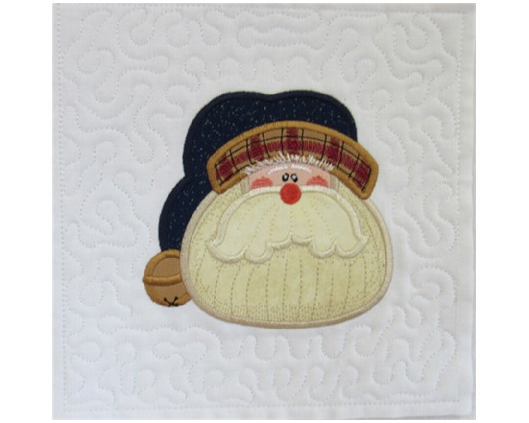 ITH Country Santa Quilt Block - Machine Embroidery Project Design ...