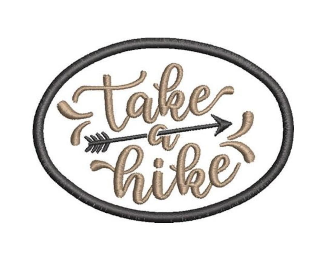 Hiking Patch - Machine Embroidery Design, Hiking Iron-on Patch Design ...