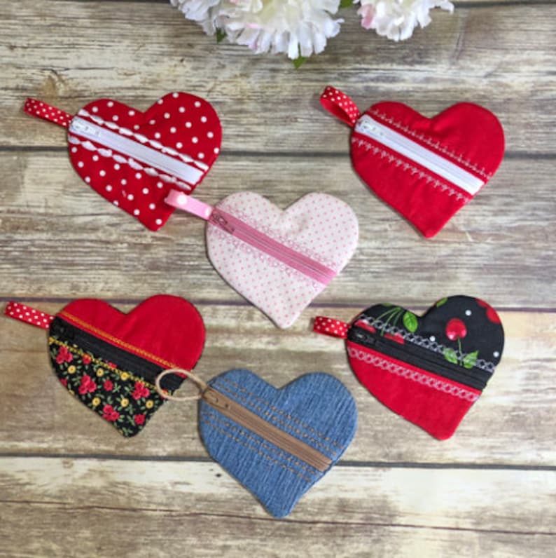 ITH Heart Essentials Pouch Machine Embroidery Project - Etsy