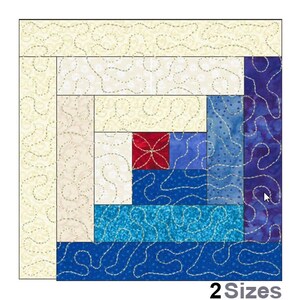 ITH Log Cabin Quilt Block -machine Embroidery Project Design, in the ...