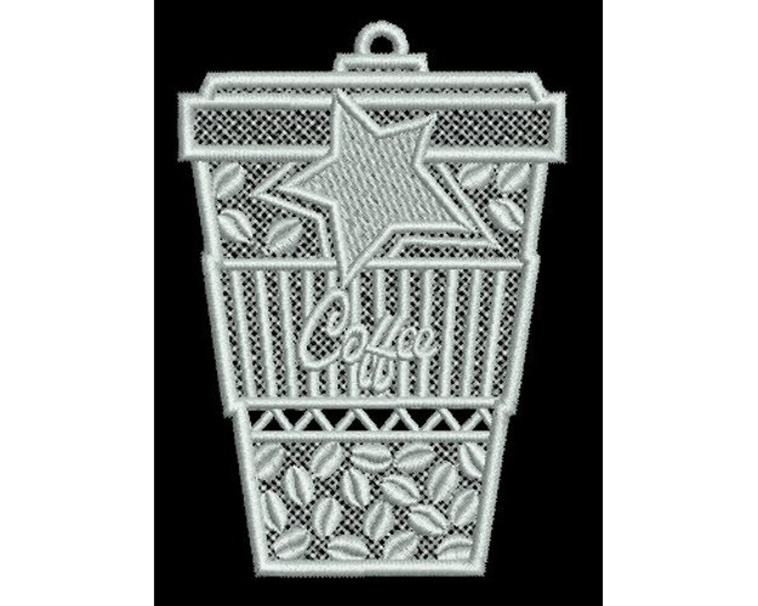 FSL Coffee Container - Machine Embroidery Design, Freestanding Lace ...