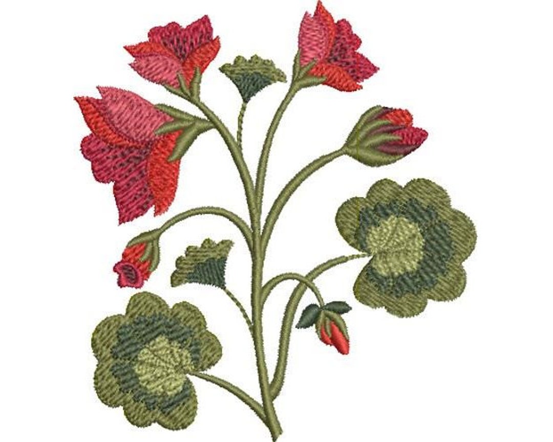Geraniums Machine Embroidery Design, Cranesbills Embroidery Pattern ...