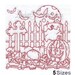 Halloween Graveyard Redwork - Machine Embroidery Design - 5 Sizes ...
