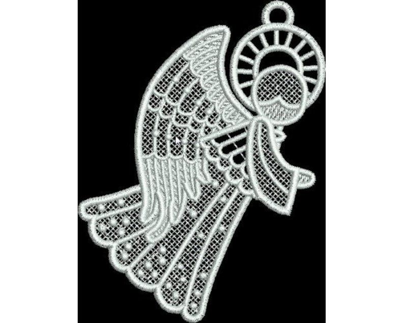 FSL Small Angel Ornament Machine Embroidery Design - Etsy