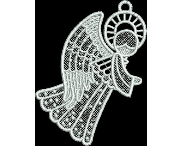 FSL Small Angel Ornament Machine Embroidery Design - Etsy
