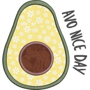 Avocado Applique - Machine Embroidery Design, Go Green Grocery Totes ...