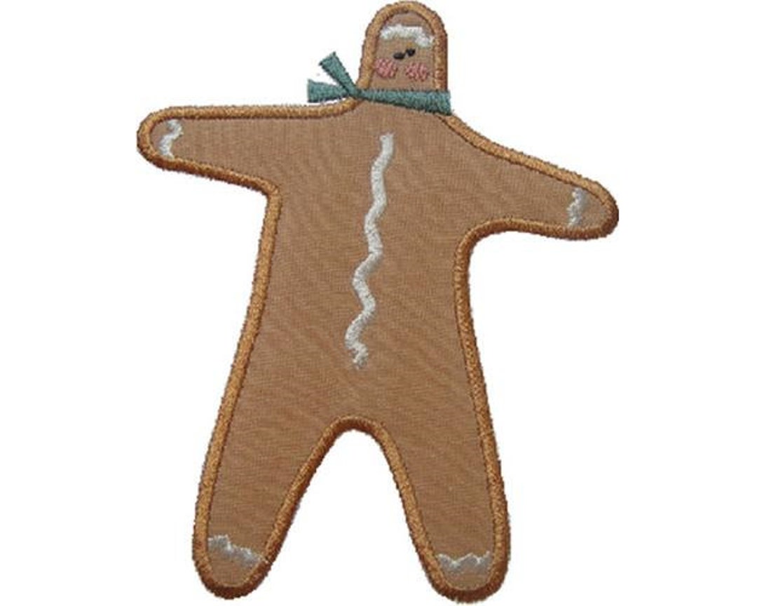 Tall Gingerbread Applique - Machine Embroidery Design, Gingerbread Man ...