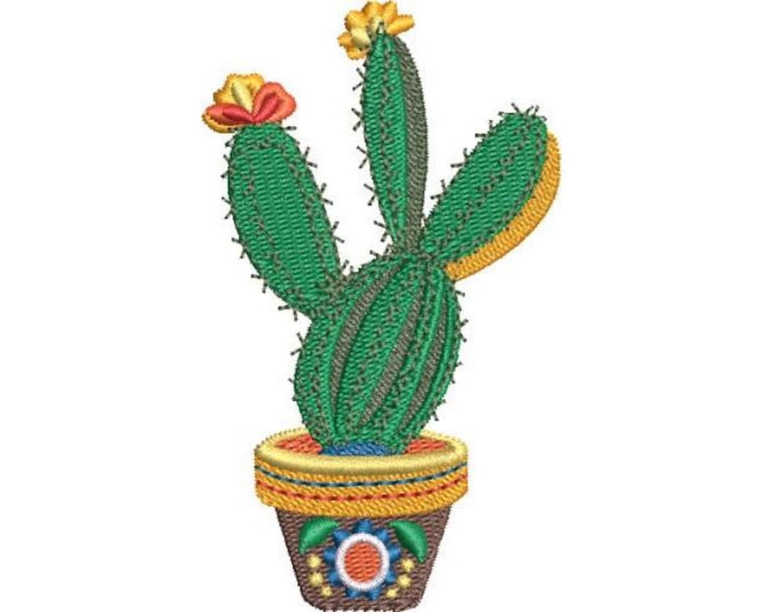 Fiesta Cactus - Machine Embroidery Design, Blooming Cactus Embroidery ...