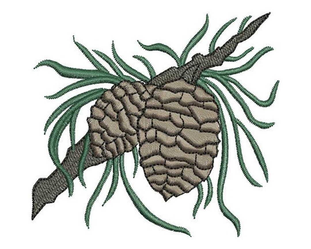 Pine Cones Machine Embroidery Design, Pinecones Embroidery Pattern ...