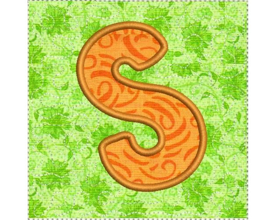 ITH Alphabet Quilt Block S - Machine Embroidery Design, in the Hoop ...