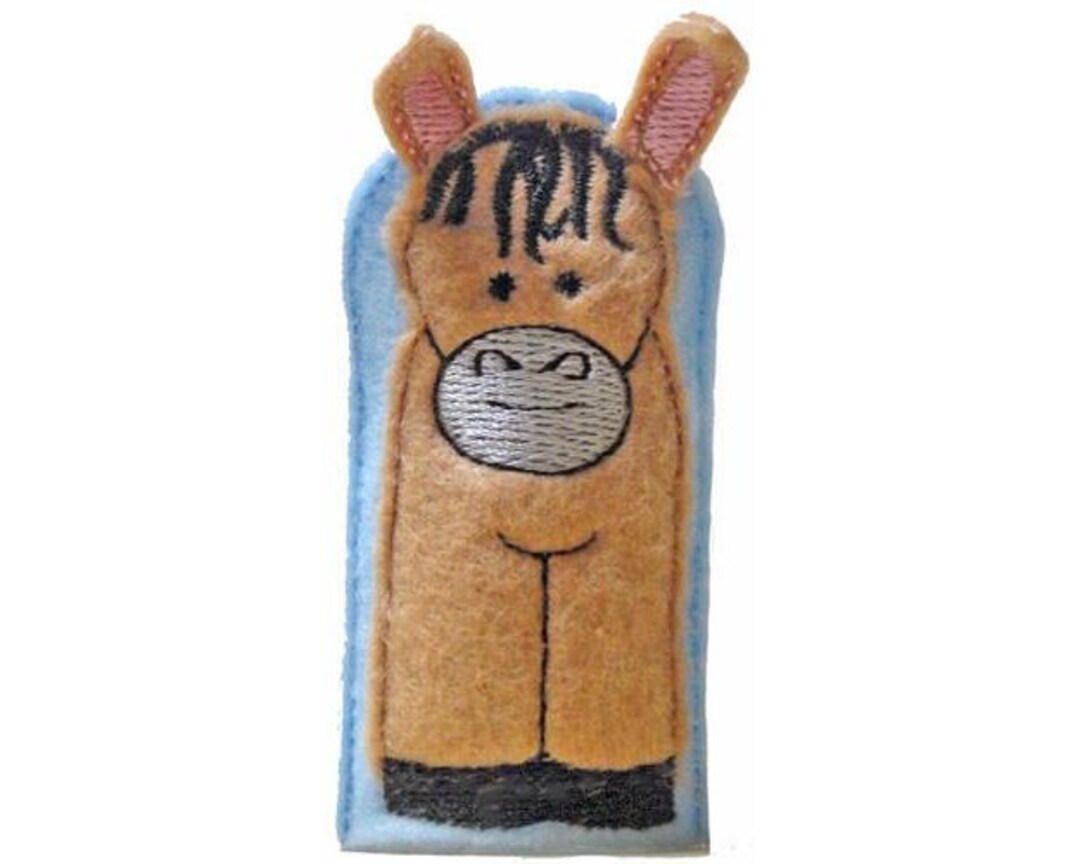 ITH Donkey Finger Puppet - Machine Embroidery Design, in the Hoop ...