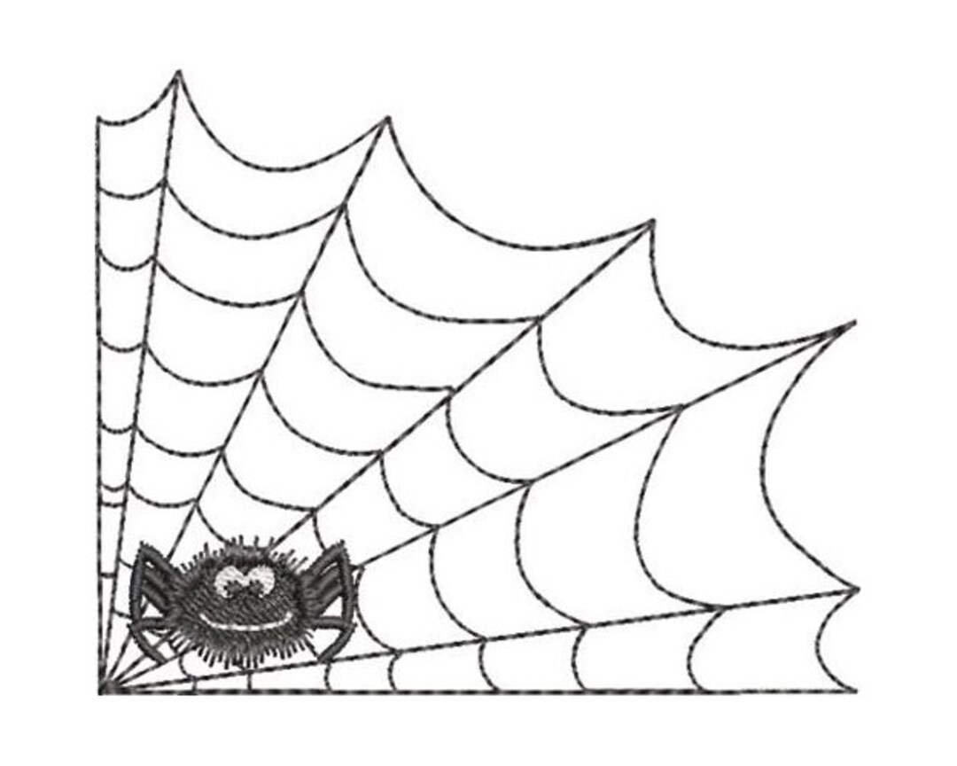 Spider Web & Spider - Machine Embroidery Design, Halloween Spider Webs ...