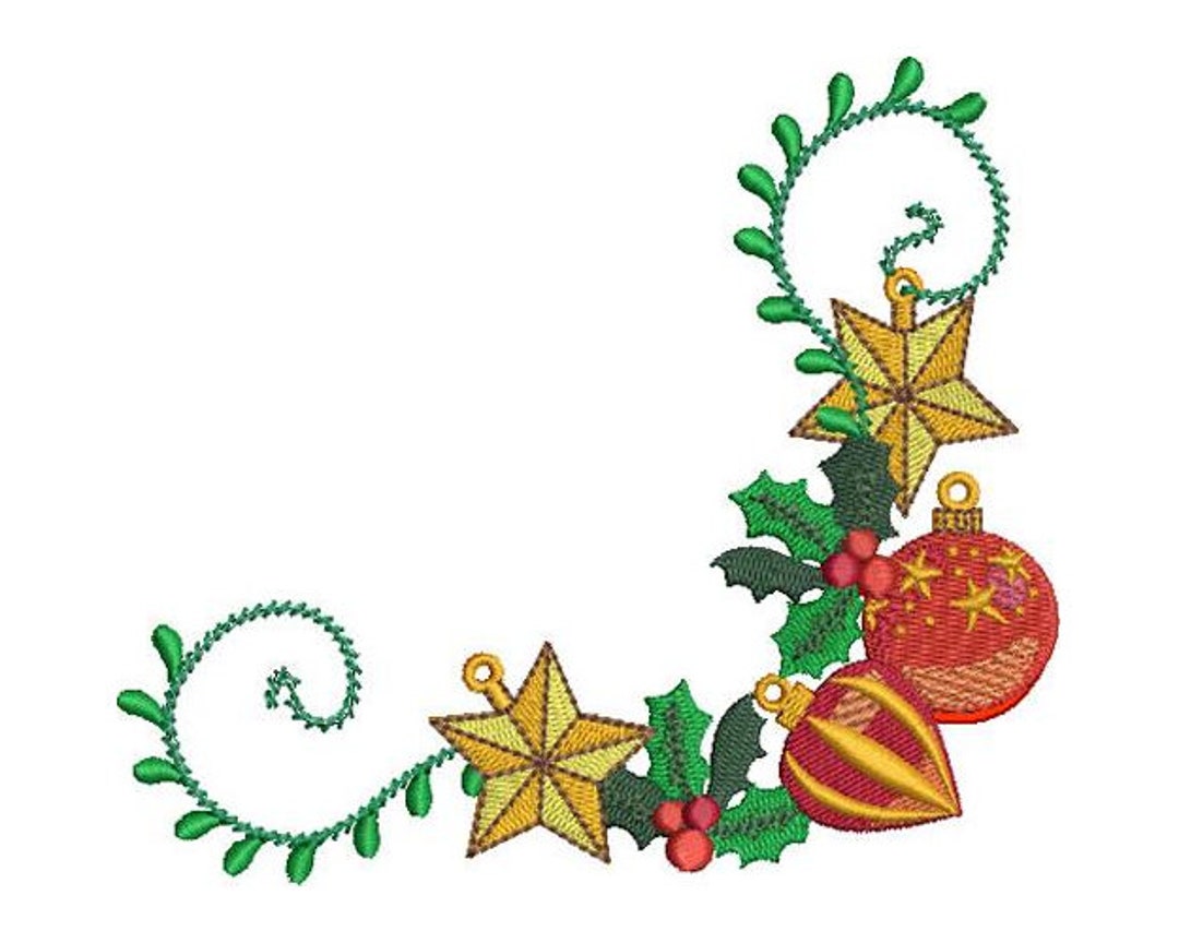 Christmas Ornaments Machine Embroidery Design, Christmas Corner ...