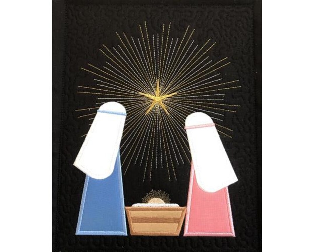 ITH Nativity Mini Quilt - Machine Embroidery Design, in the Hoop ...