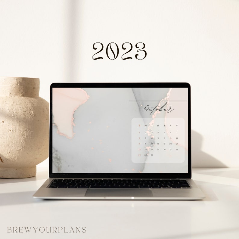 2023 Calendar Month Desktop Wallpapers 2023 Neutral Desktop Wallpapers ...