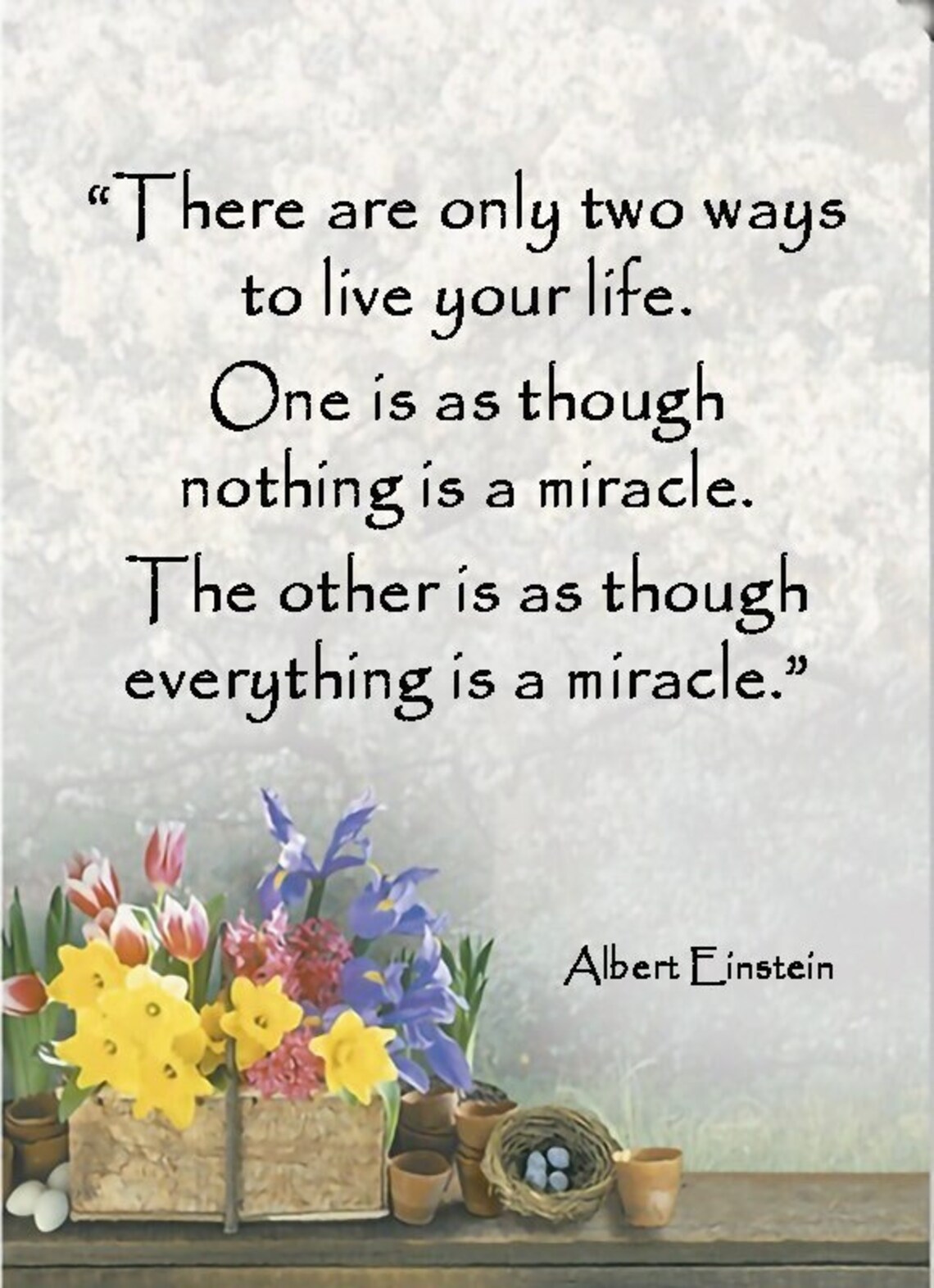 Two Ways to Live Your Life, Miracles, Albert Einstein - Etsy