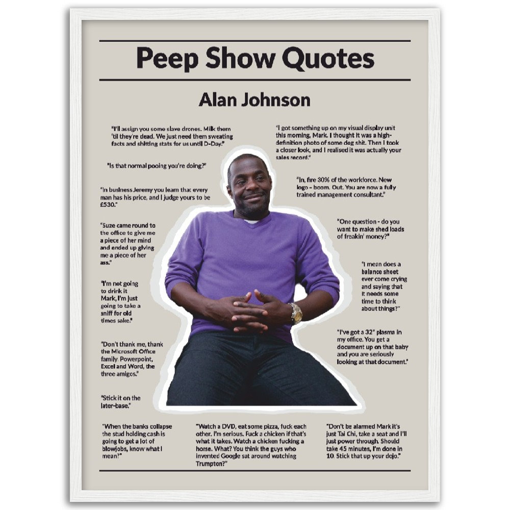Peep Show Quotes Poster: Alan Johnson - Etsy