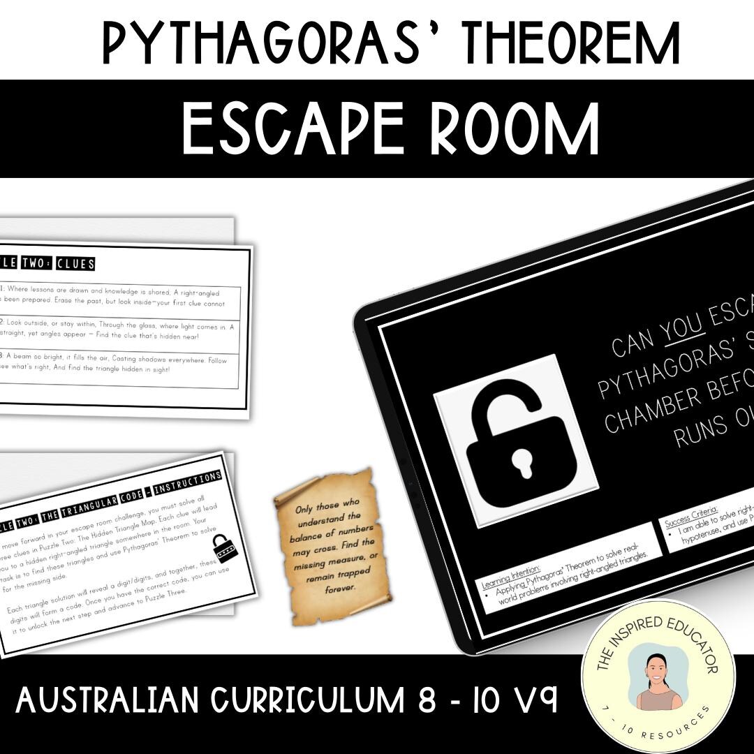 Pythagoras' Theorem - Escape Room - V9 Year 7 - 10 Australian ...