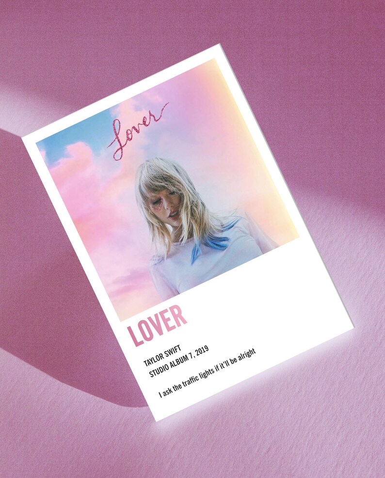 Taylor Swift Lover Album Poster, Digital Download - Etsy
