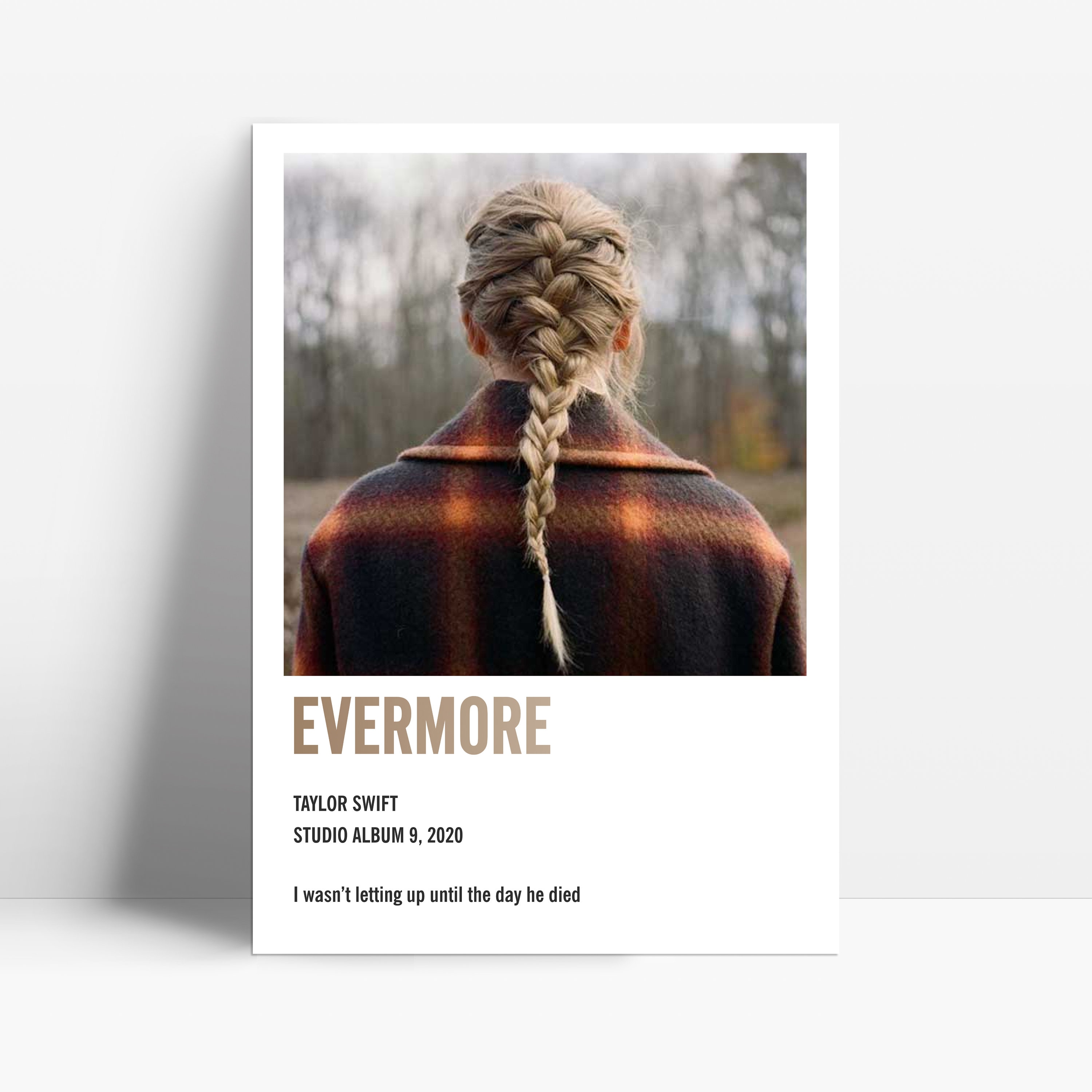 Taylor Swift - Evermore Album Poster, Digital Download - Etsy