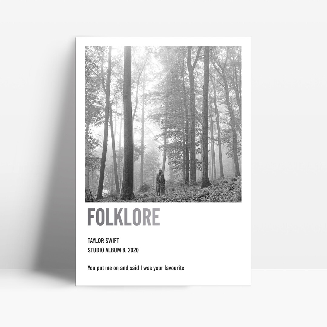 Taylor Swift Folklore Album Poster, Digital Download - Etsy Canada