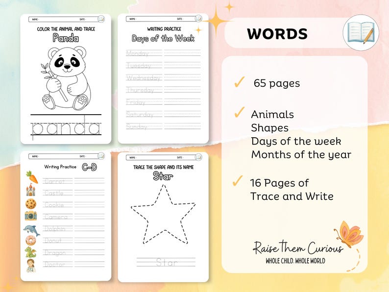 Big Tracing Workbook: Letter Families, Numbers, Shapes (digital ...