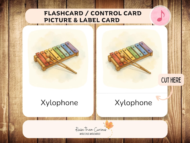 48 Music Instruments Flashcards | Montessori 3-part Cards | Picture ...
