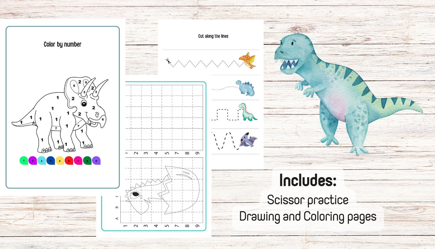 Dinosaur Themed Preschool Curriculum | 150 Activities | Digital ...