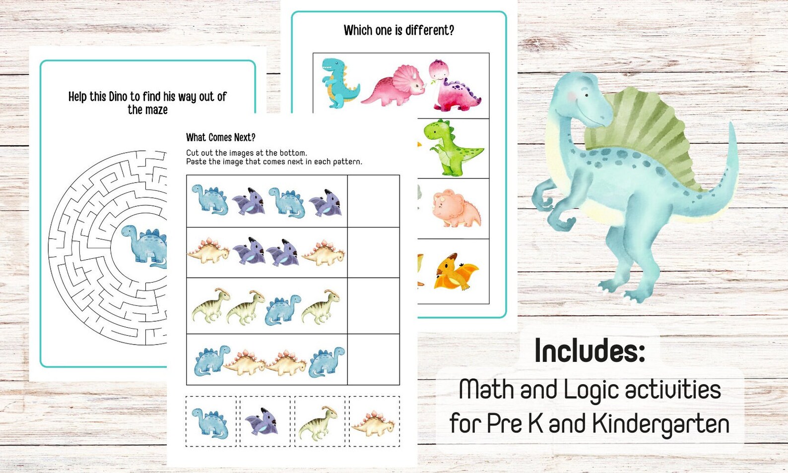 Dinosaur Themed Preschool Curriculum | 150 Activities | Digital ...