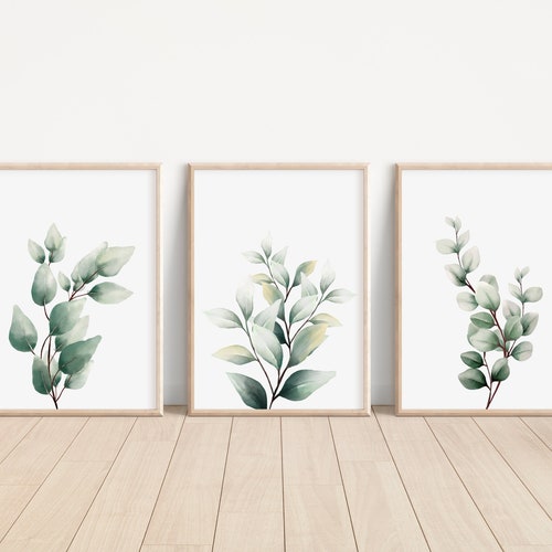 Greenery Art Set Eucalyptus Prints Download Set of 3 - Etsy