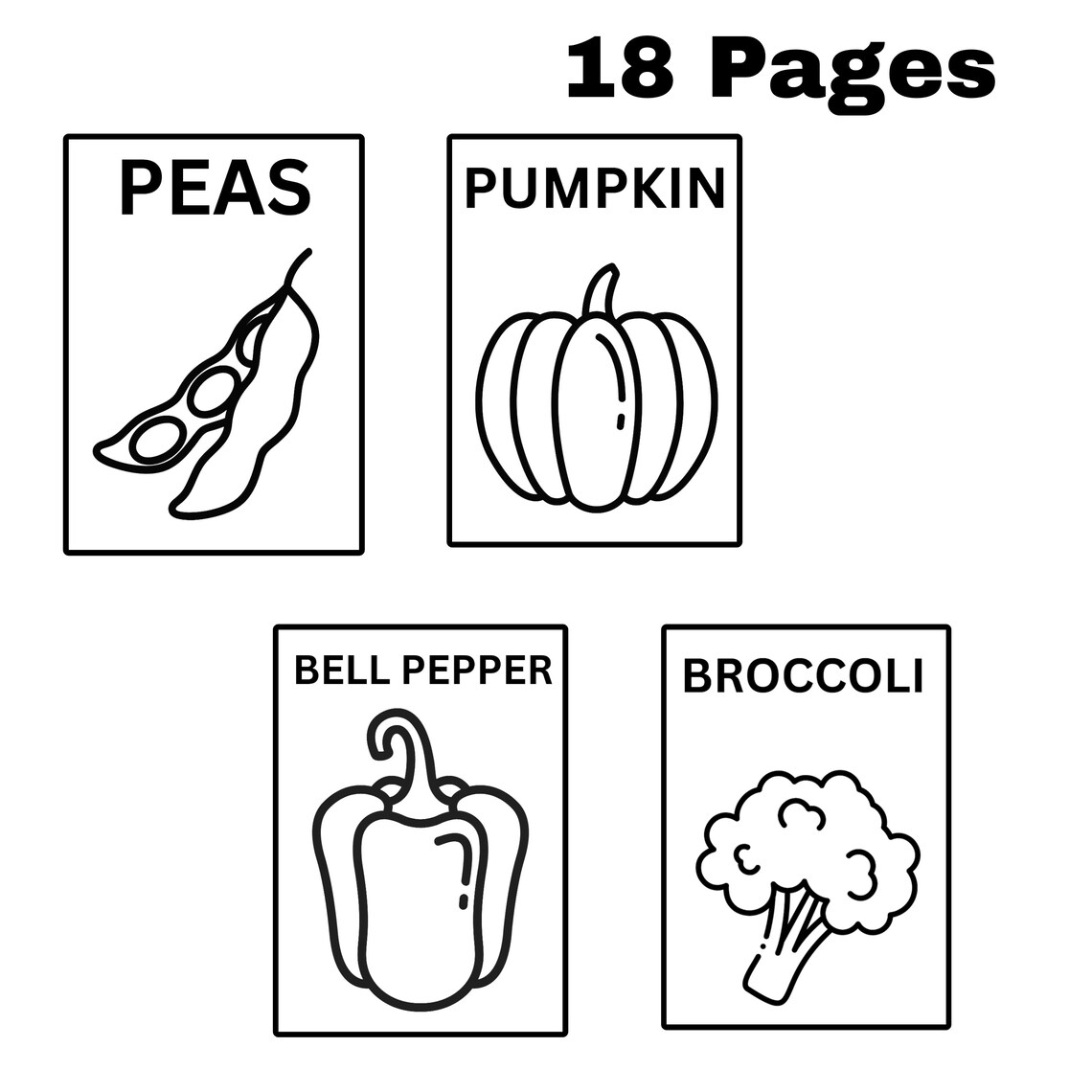 Vegetable Coloring Pages Best for Kids , Preschool and Toddlers ...