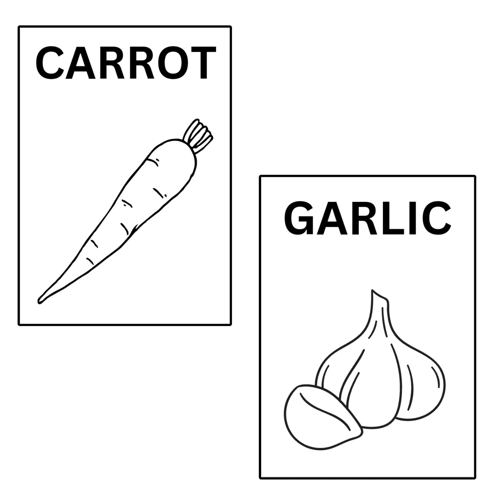 Vegetable Coloring Pages Best for Kids , Preschool and Toddlers Digital ...