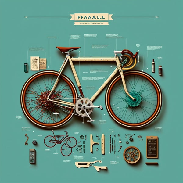 Abstract Bicycle Art - Etsy