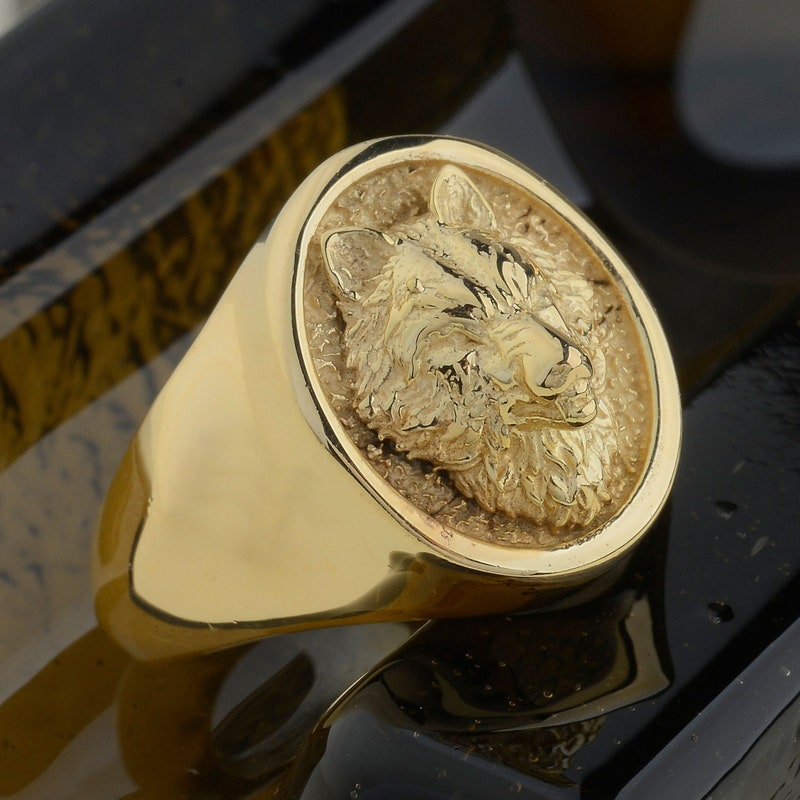 Wolf Ring - Etsy