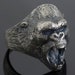 Silver Angry Gorilla Ring, African Gorilla Men Ring, Men Ring, Unique ...
