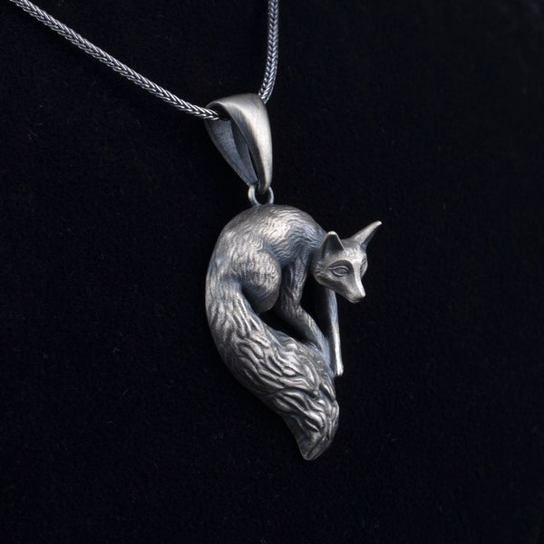 Silver Fox Necklace - Etsy