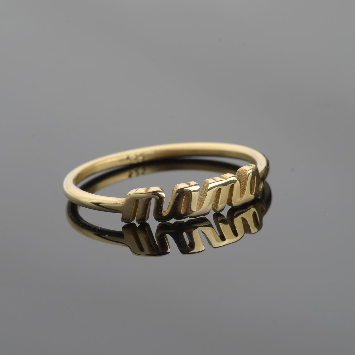 10K Gold Personalized Handwritten Name Ring: Minimalist Jewelry - Etsy