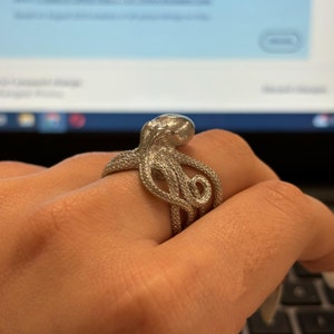 Handmade Octopus Ring: Sterling Silver Sea Animal Jewelry - Etsy