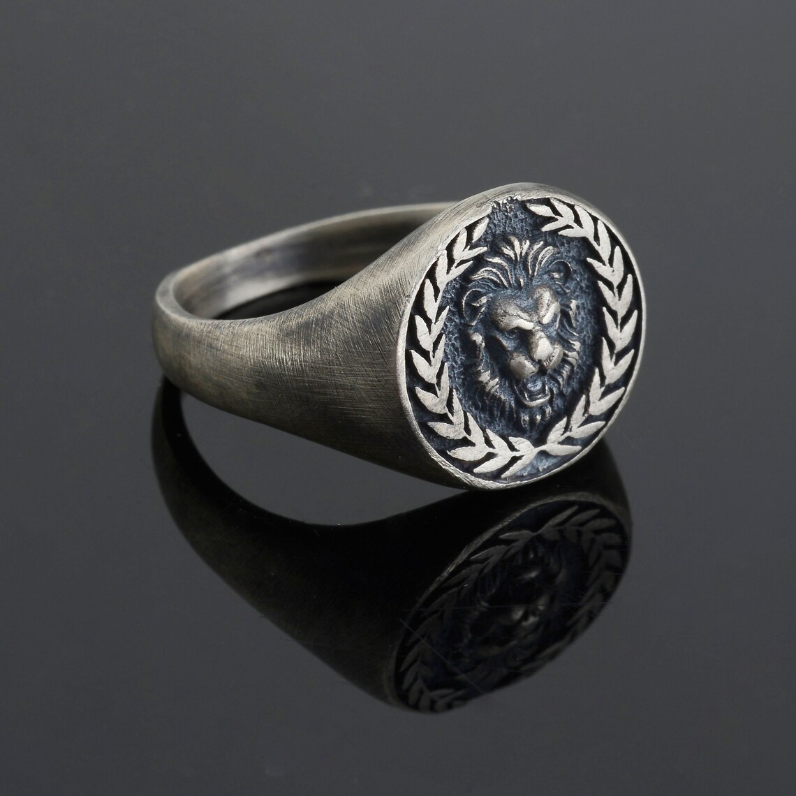 Lion Head Man Ring Sterling Silver Ring Mens Ring Unique - Etsy