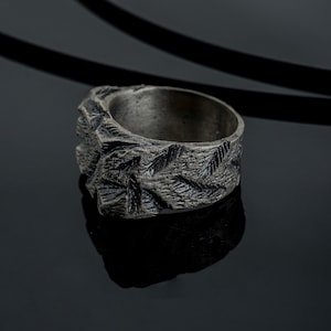 Silver Engraved Men Ring, Sterling Silver Handmade Ring, Mens Ring ...