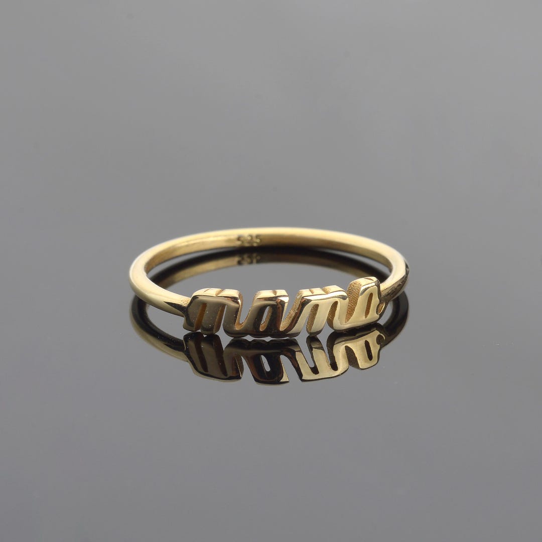 10K Gold Personalized Handwritten Name Ring: Minimalist Jewelry - Etsy