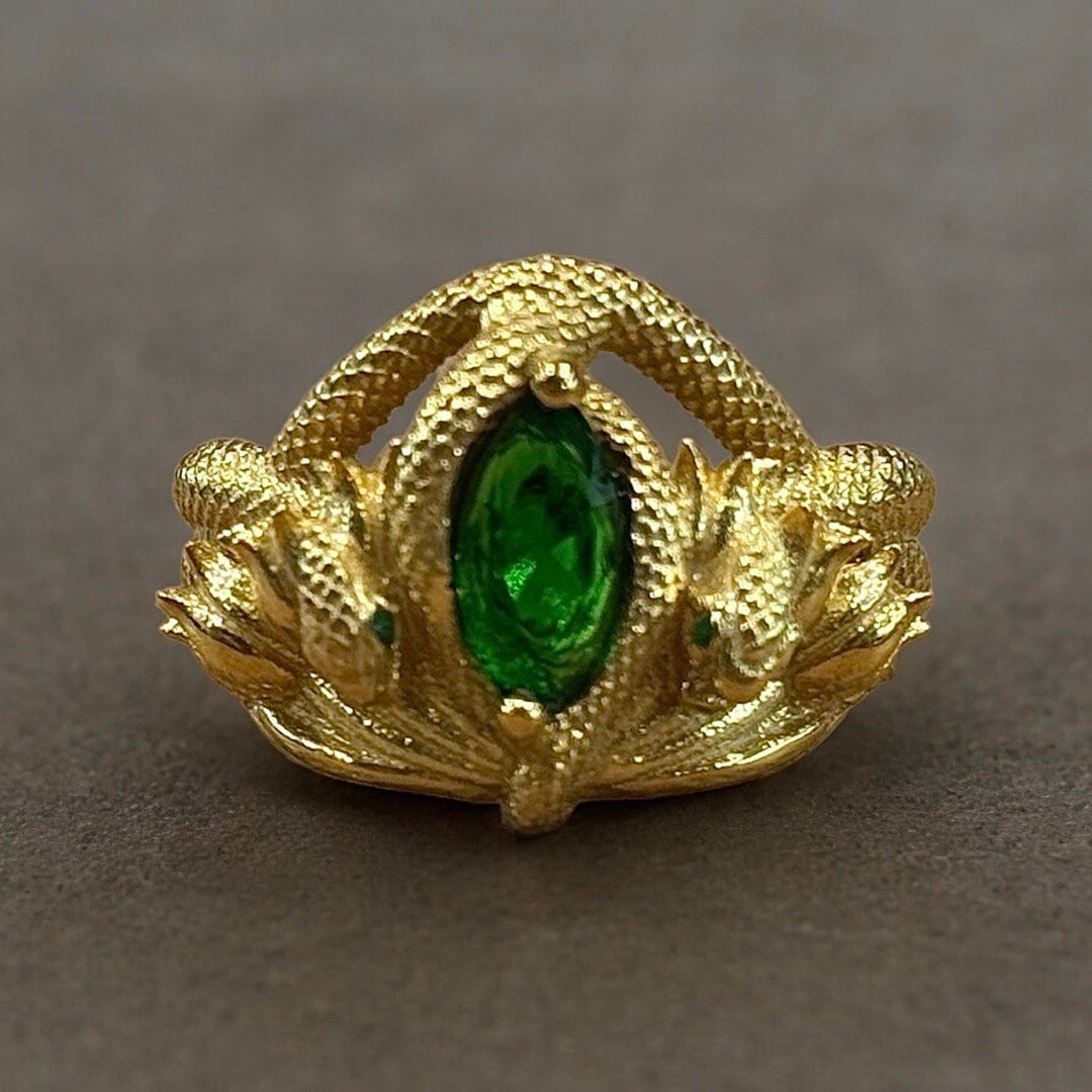 10k Gold Barahir Ring, Aragorns Ring, Two Serpents Wedding Ring, Middle ...
