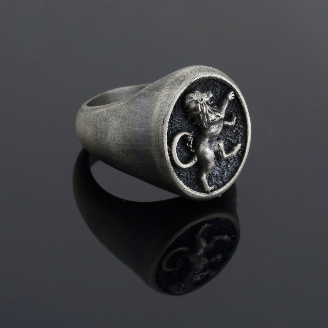Lion Head Man Ring, Sterling Silver , Nature Ring, Mens Ring, Unique ...
