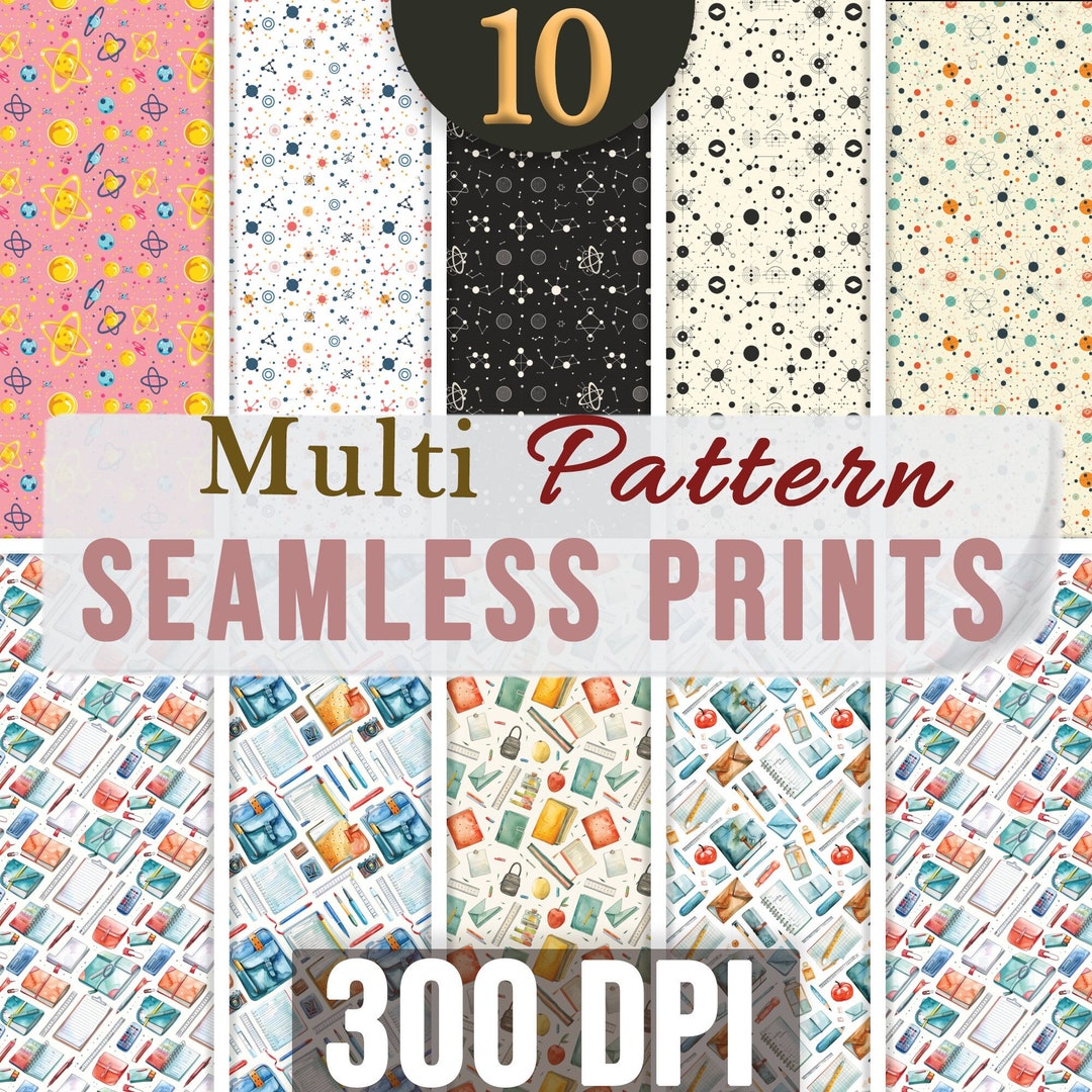 10 Stationary Patterns Digital Paper, Stationary Seamless Design ...