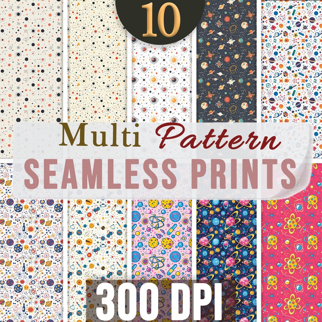 10 Stationary Patterns Digital Paper, Set of 10, Free Commercial Use ...