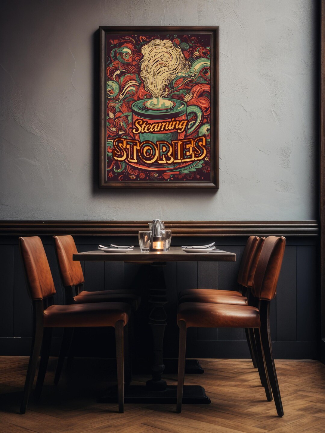 Coffee Poster, Modern Quote Print, Printable Wall Art, Vintage Poster ...